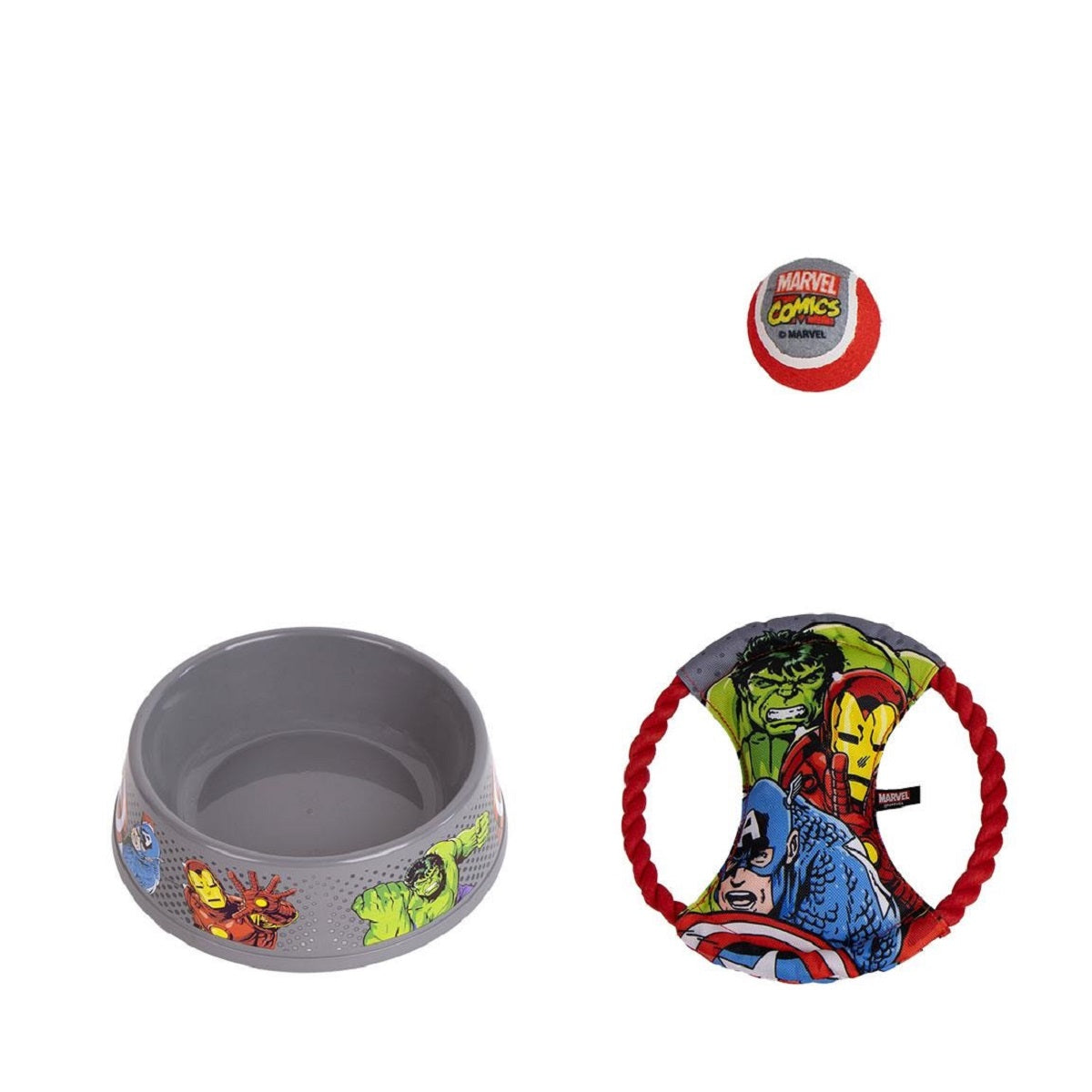 Avengers Hunde-Set – 3-teilig mit Napf, Spielzeug & Ball – COFI STORE
